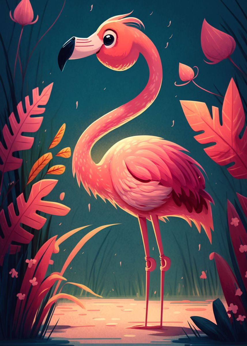 'I am Flamingo' Poster, picture, metal print, paint by Blackman Studio ...