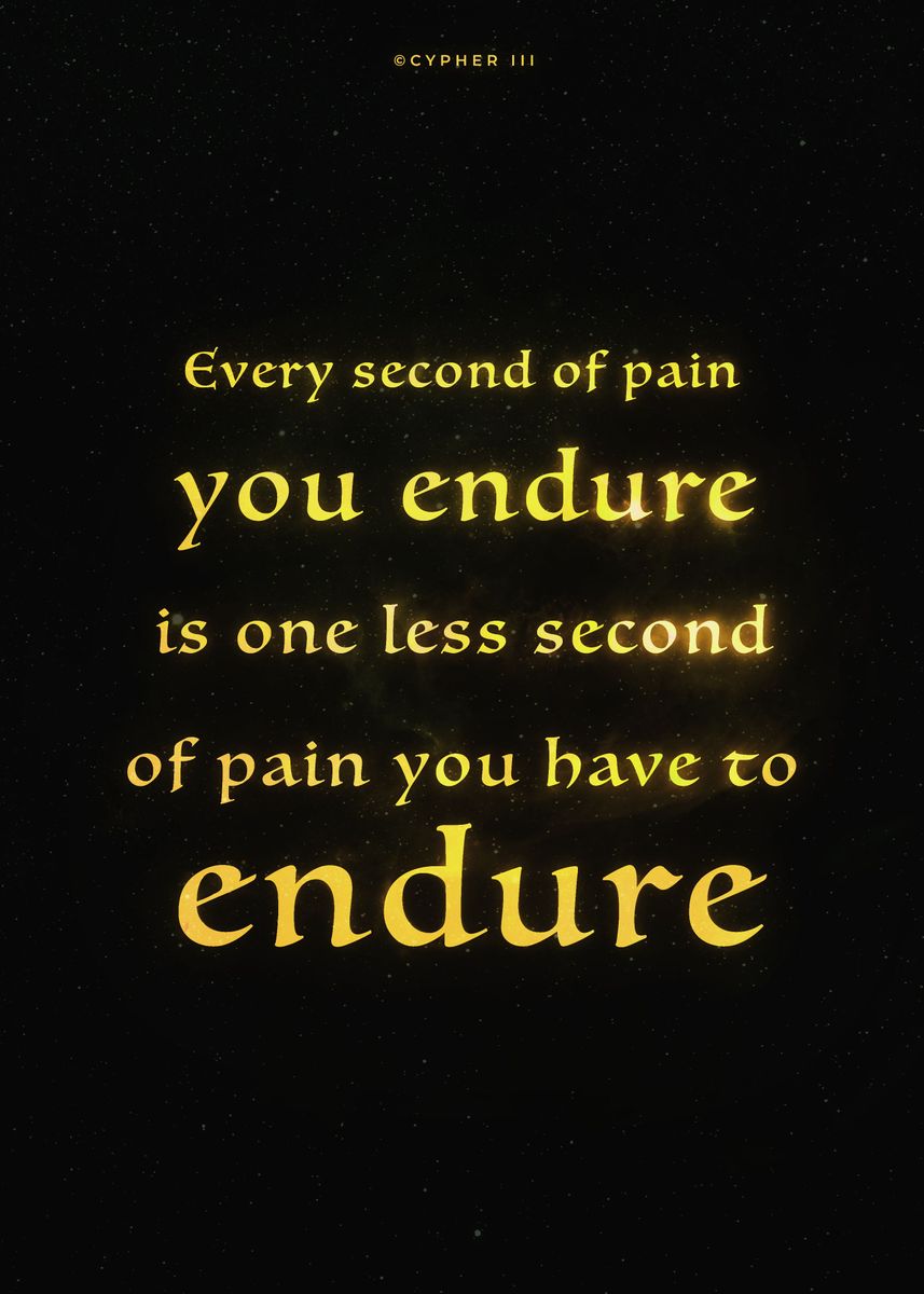 'Endure' Poster, picture, metal print, paint by cypher the third | Displate
