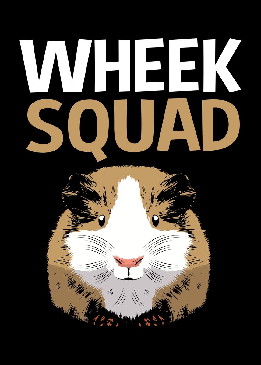 'Wheek Squad Guinea Pig' Poster, picture, metal print, paint by ...