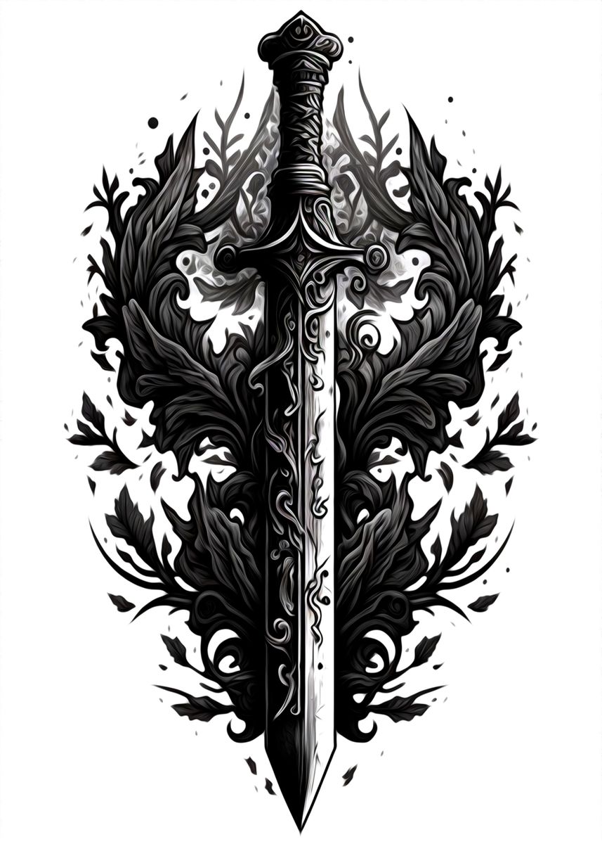 'Sword' Poster, picture, metal print, paint by nguen haz | Displate