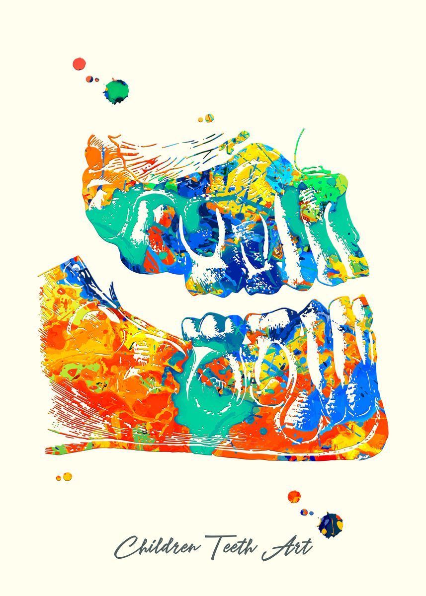 'Children Teeth Art' Poster, picture, metal print, paint by Vincent ...
