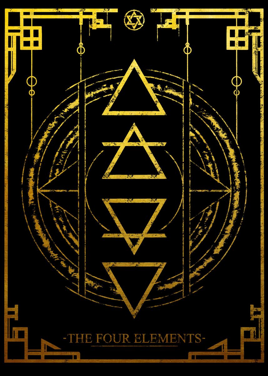 'The Four Elements' Poster, picture, metal print, paint by Geometrical ...