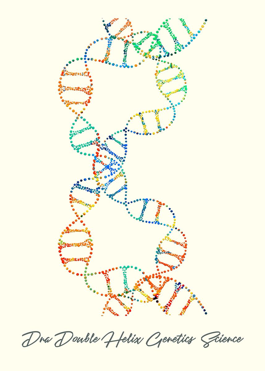 'Dna Double Helix Genetics ' Poster, picture, metal print, paint by ...