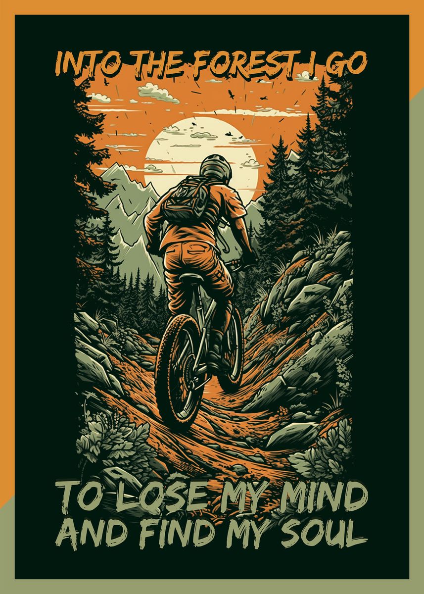 'Vintage Mountain Bike MTB' Poster, picture, metal print, paint by ...