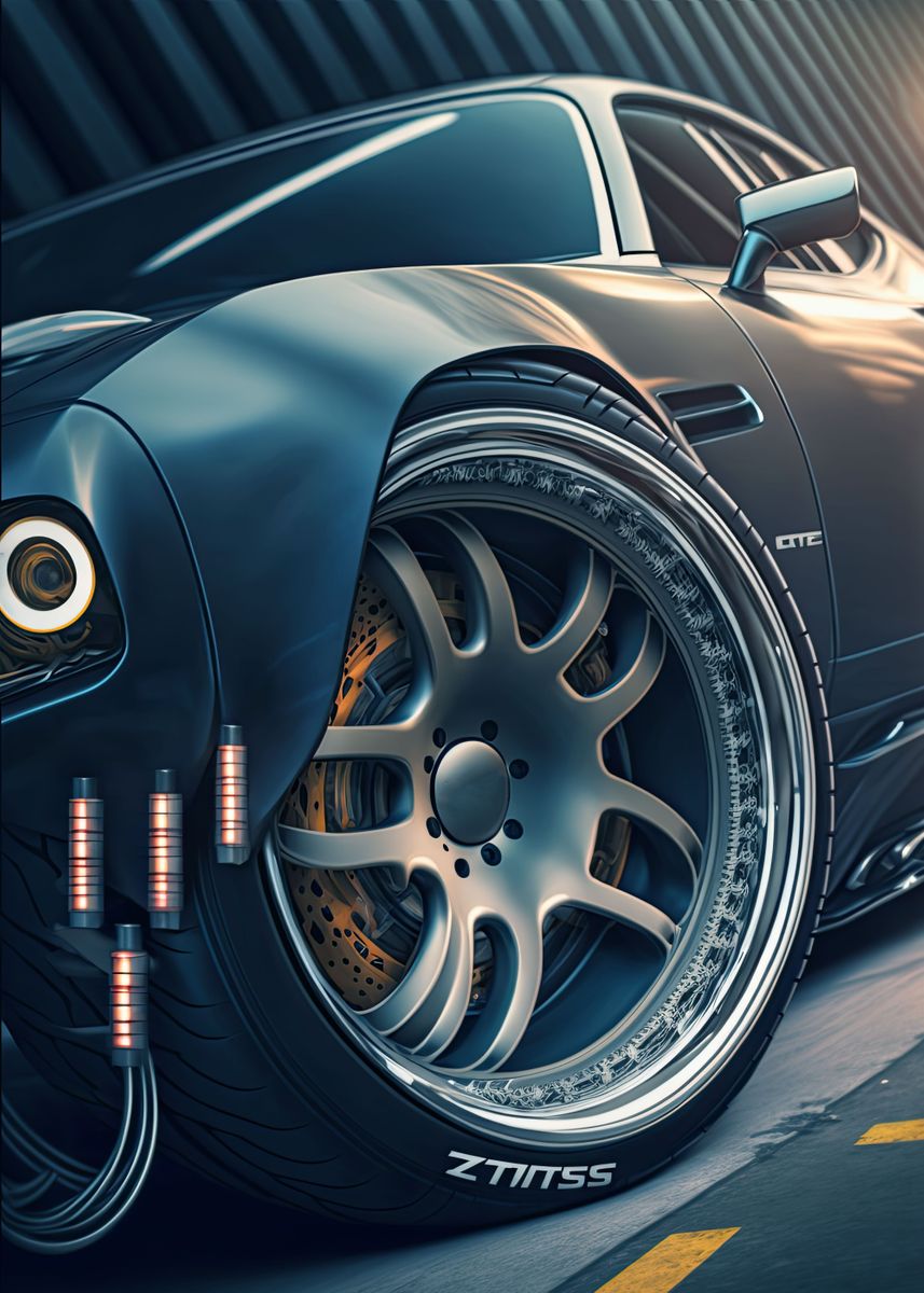 'car rims' Poster, picture, metal print, paint by TsabitQeis | Displate