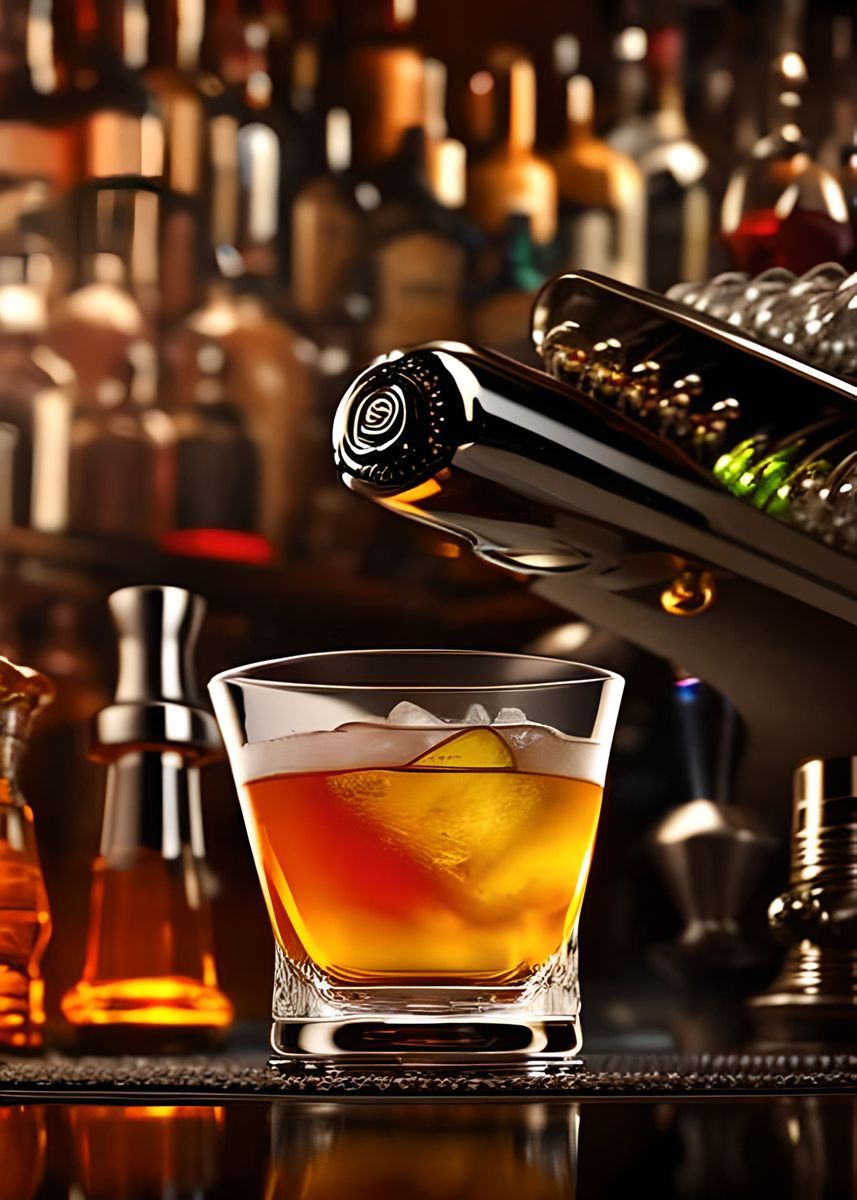 'Lively Bar Scene' Poster, picture, metal print, paint by Color My Wall ...