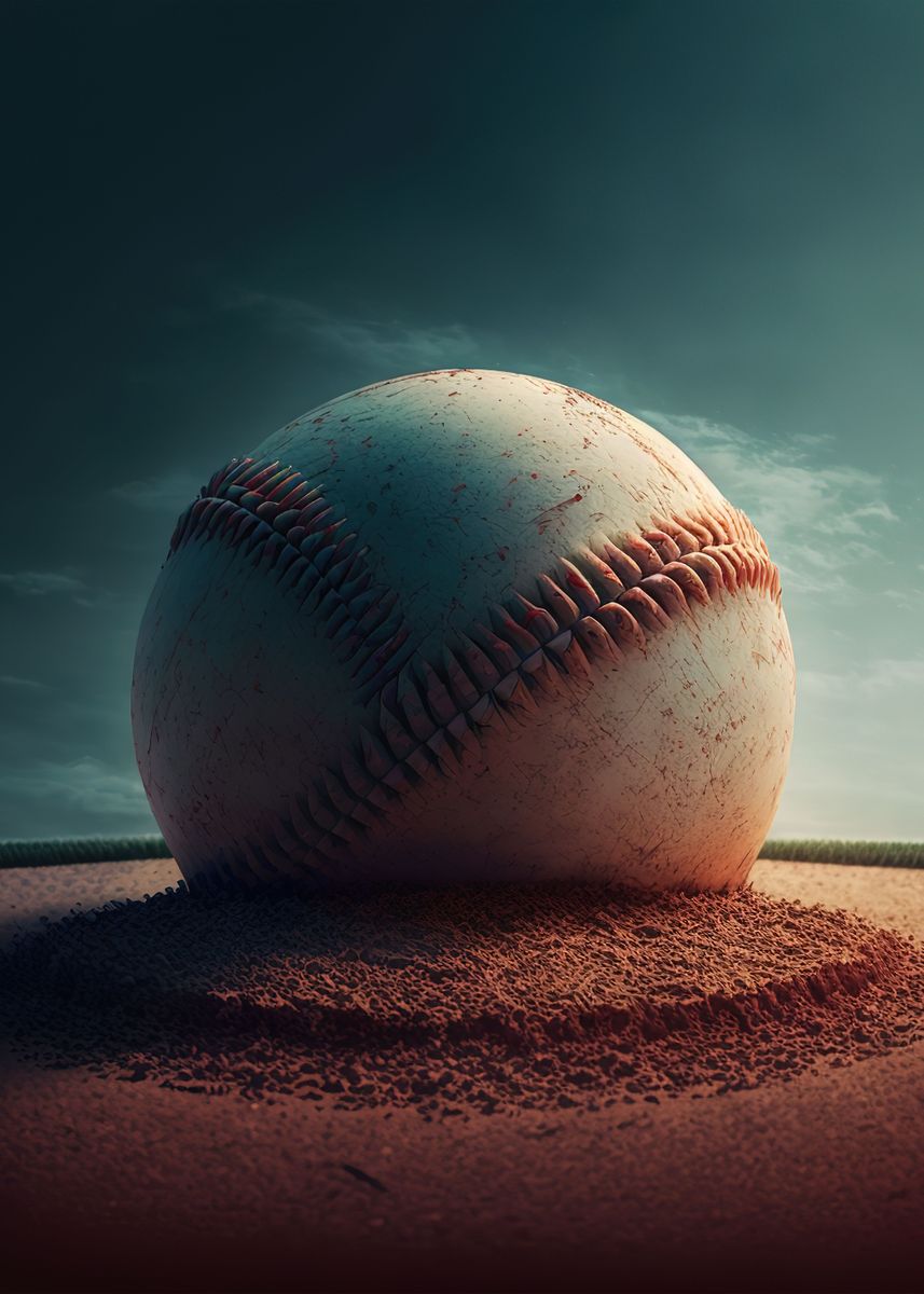 'baseball sport' Poster, picture, metal print, paint by Zachariah ...