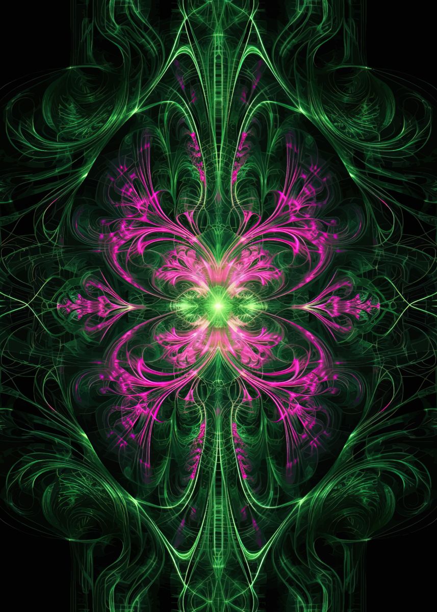 'Fractal 10' Poster, picture, metal print, paint by The Fire | Displate