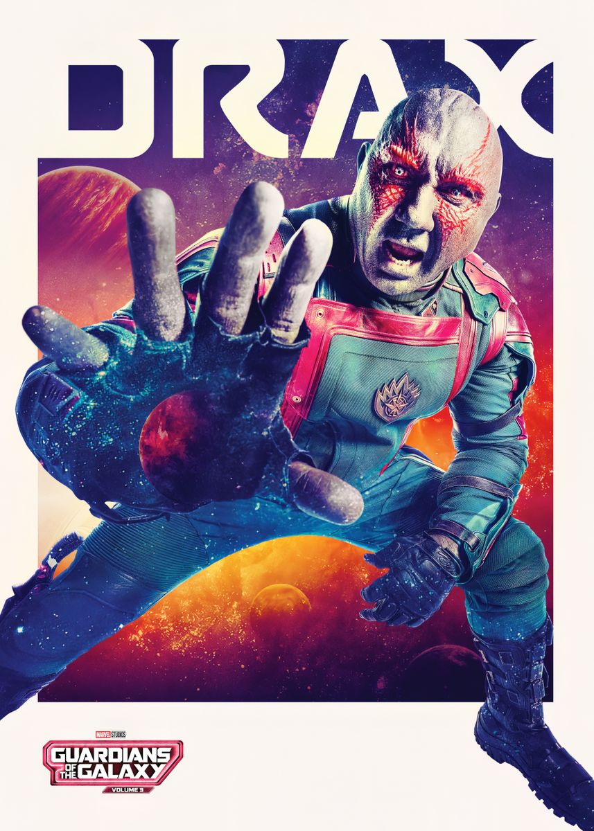 'Drax' Poster, picture, metal print, paint by Marvel | Displate