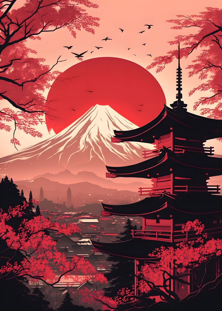 'Landscapes of Asia' Poster, picture, metal print, paint by Lana Meyers ...