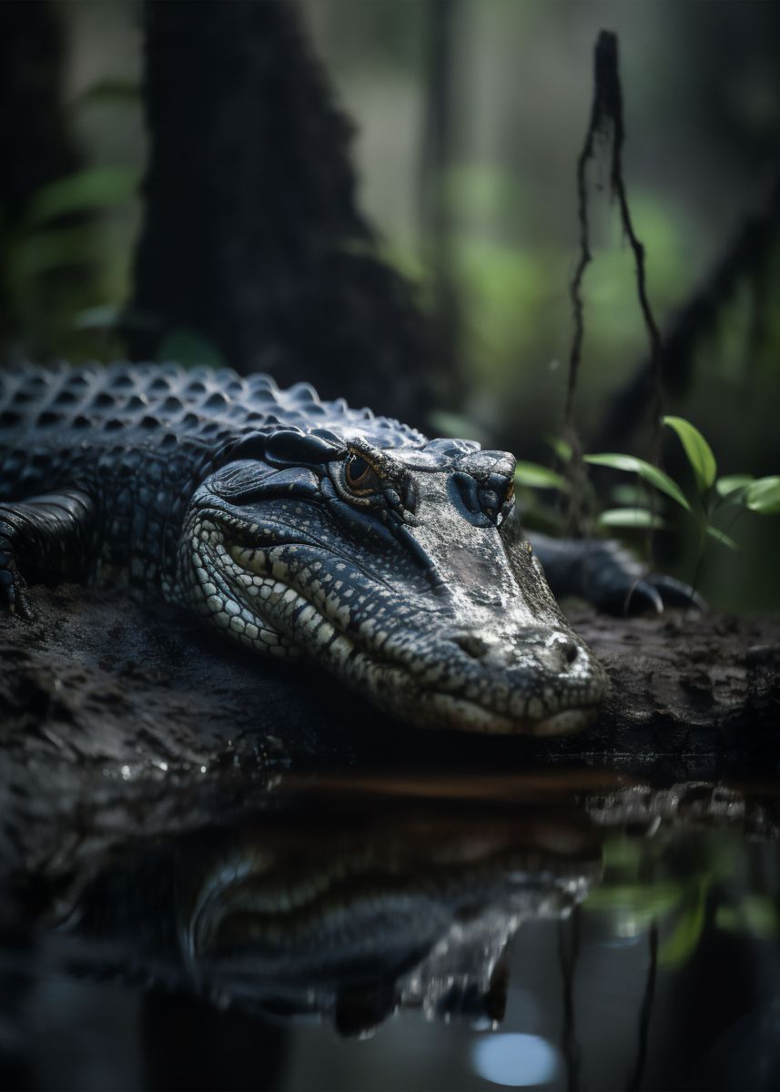 'Ancient Alligator' Poster by Zooscape Wildlife | Displate
