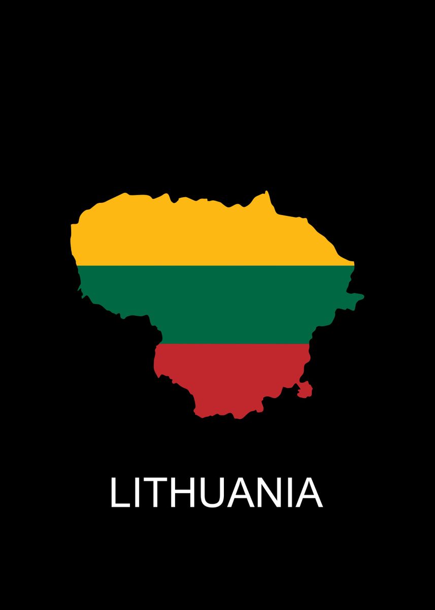'Lithuania City Map' Poster by Popular Collections | Displate