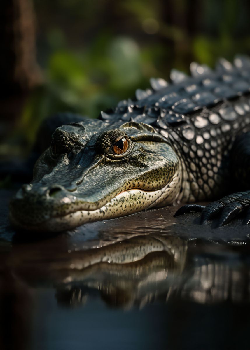 'Glorious Alligator' Poster, picture, metal print, paint by Zooscape ...