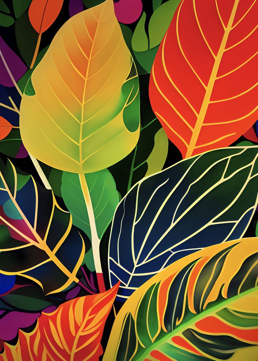 'Golden Nature' Poster, picture, metal print, paint by BluePinkPanther | Displate