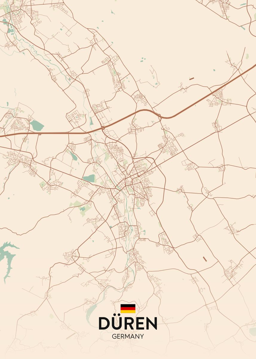 'Duren DE' Poster, picture, metal print, paint by IMR Designs | Displate