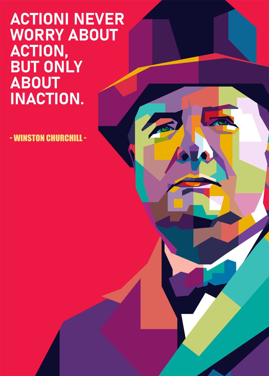 'Winston Churchill' Poster, picture, metal print, paint by Mas Nono ...