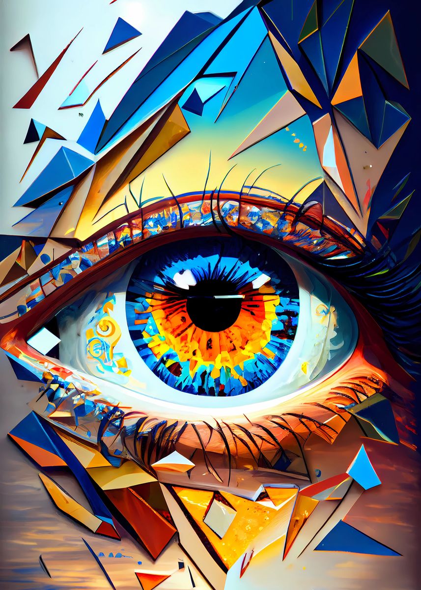 'Abstract Human Eye' Poster, picture, metal print, paint by ...