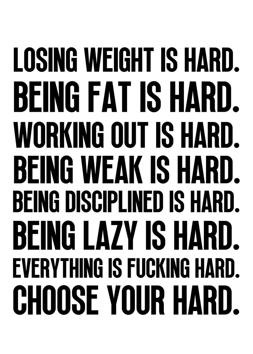 'Choose Your Hard' Poster, picture, metal print, paint by Yess | Displate