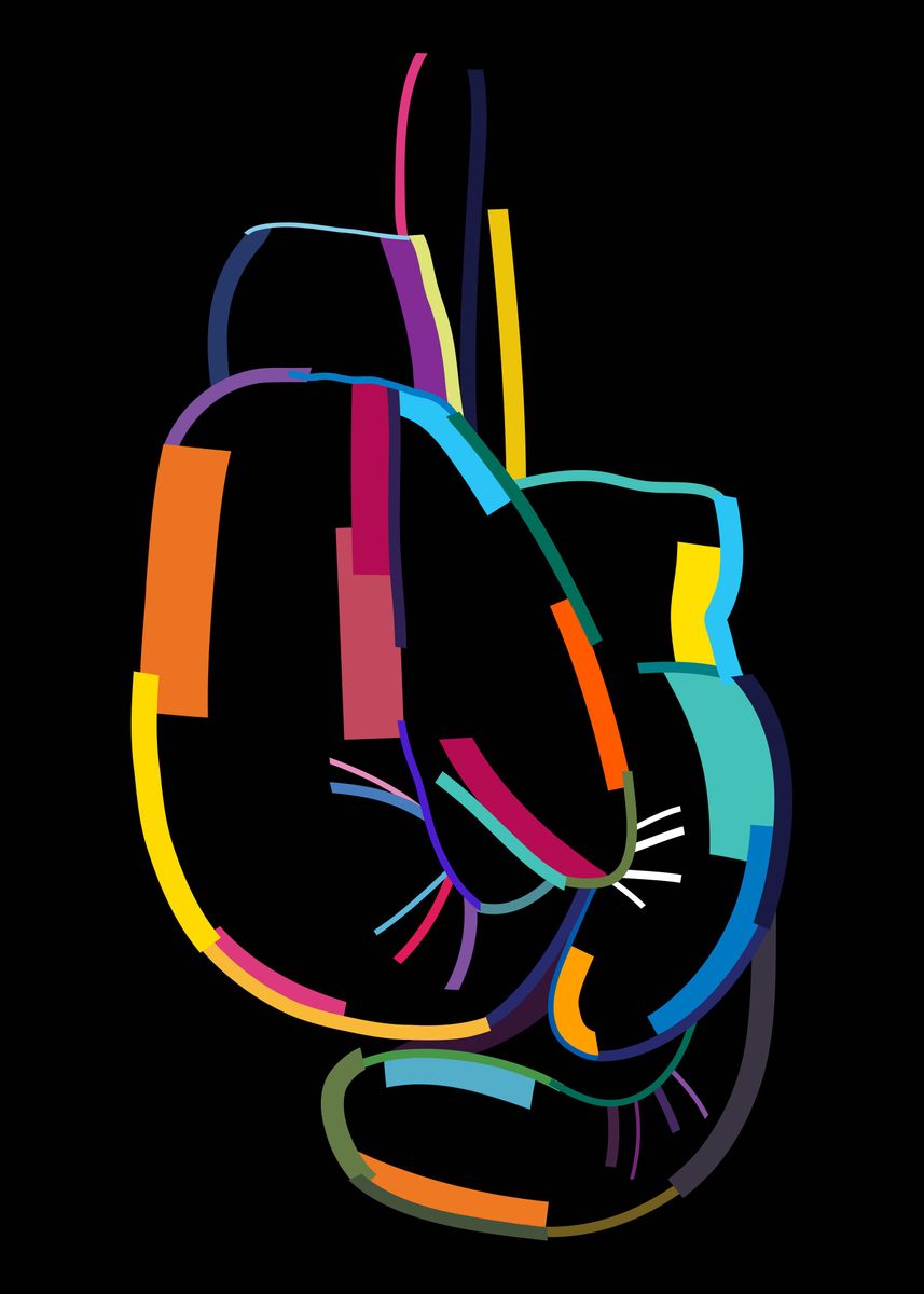 'Abstract boxing gloves' Poster, picture, metal print, paint by Le Duc ...