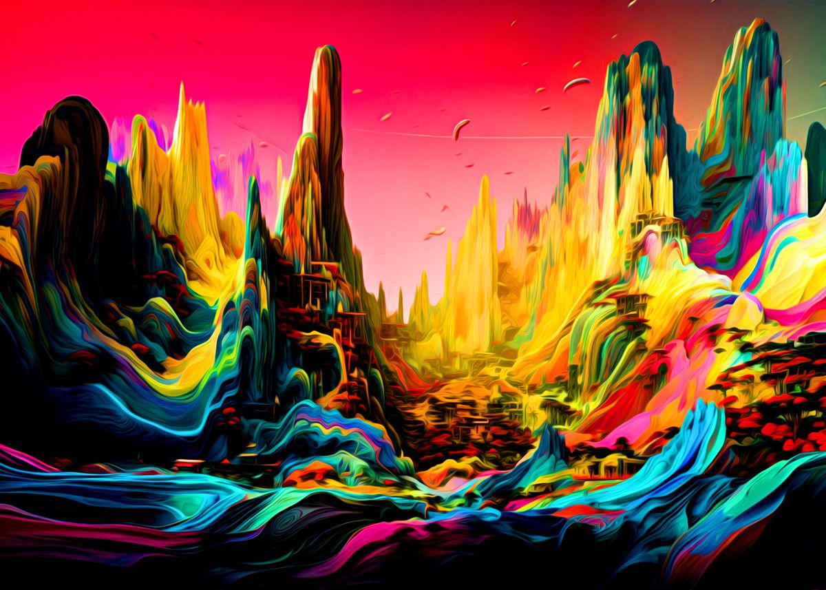 'Abstract Colorful' Poster by Kiraler Art | Displate