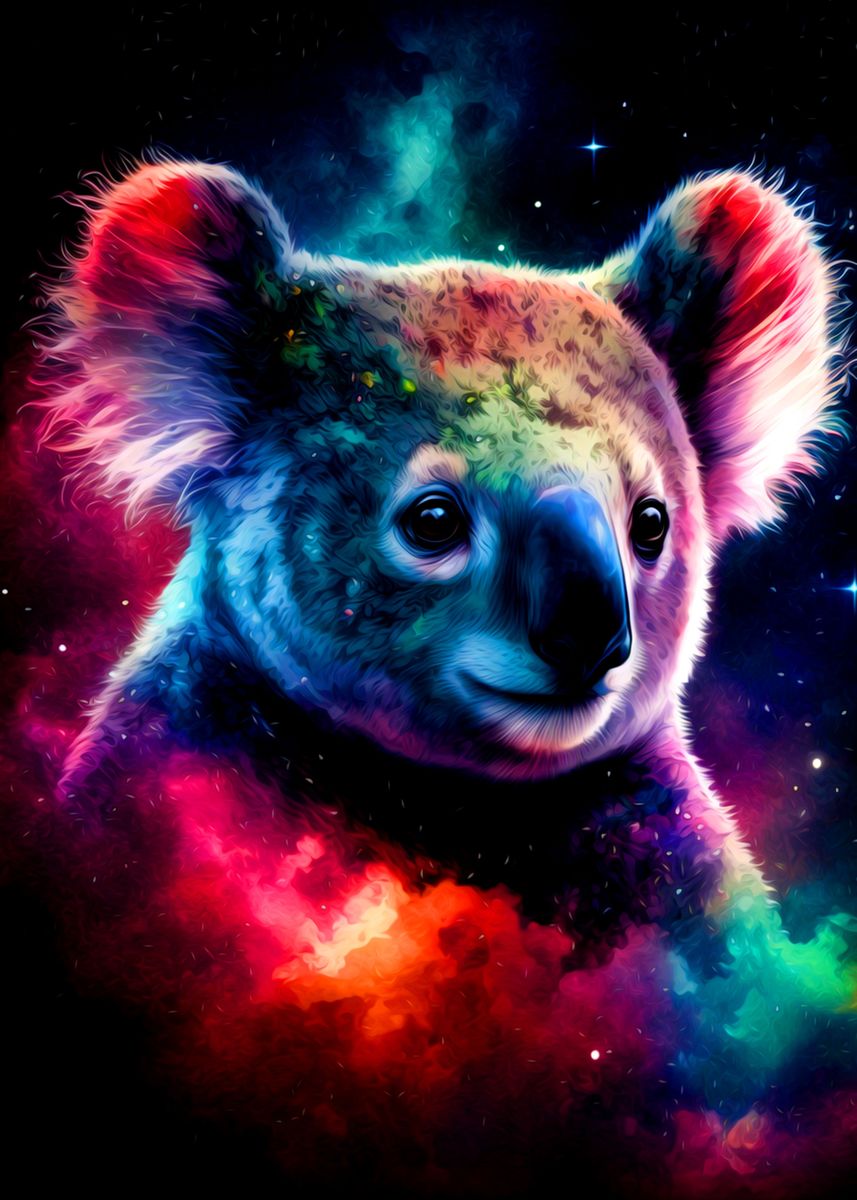 'Koala' Poster, picture, metal print, paint by Tiker Arts | Displate