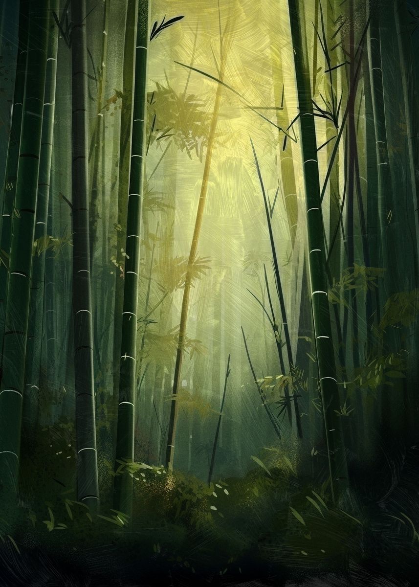 'Bamboo Forest' Poster by Steel Canvas Creations | Displate