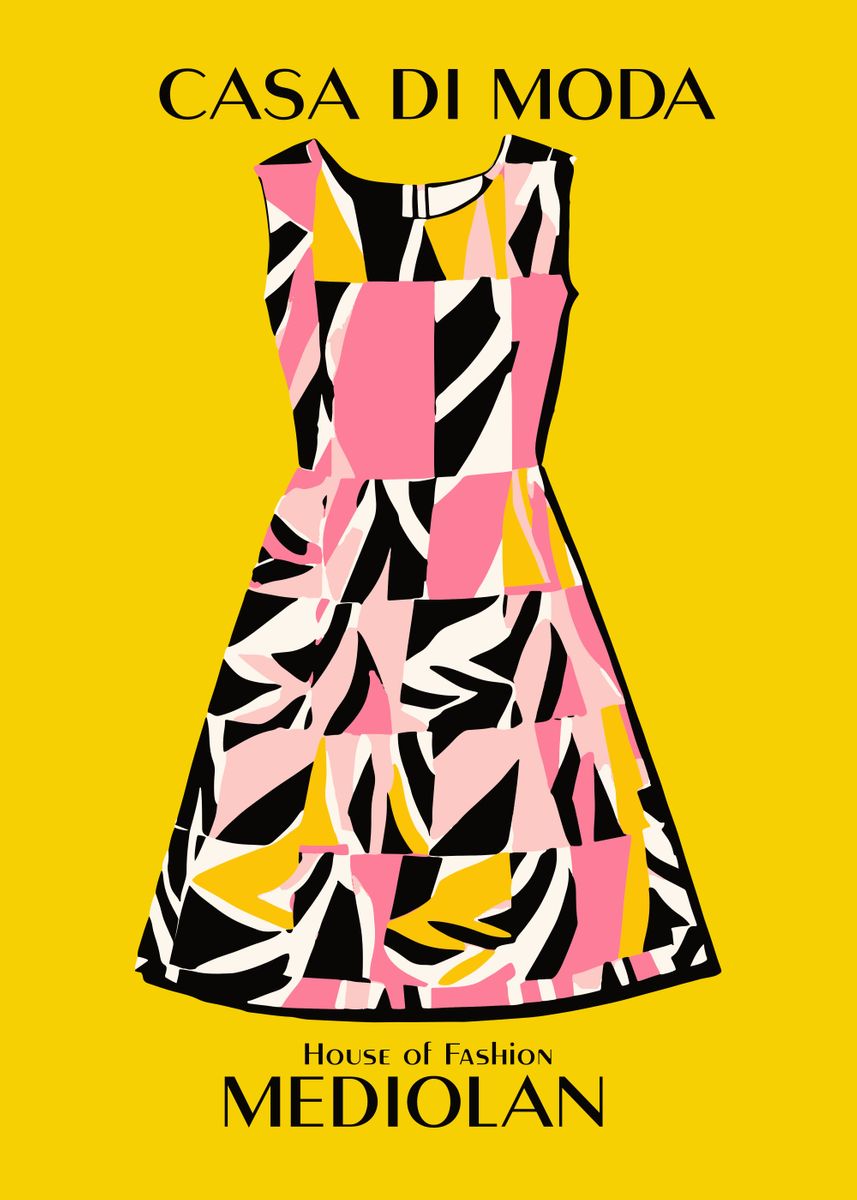 'Mediolan Casa di Moda' Poster, picture, metal print, paint by ...