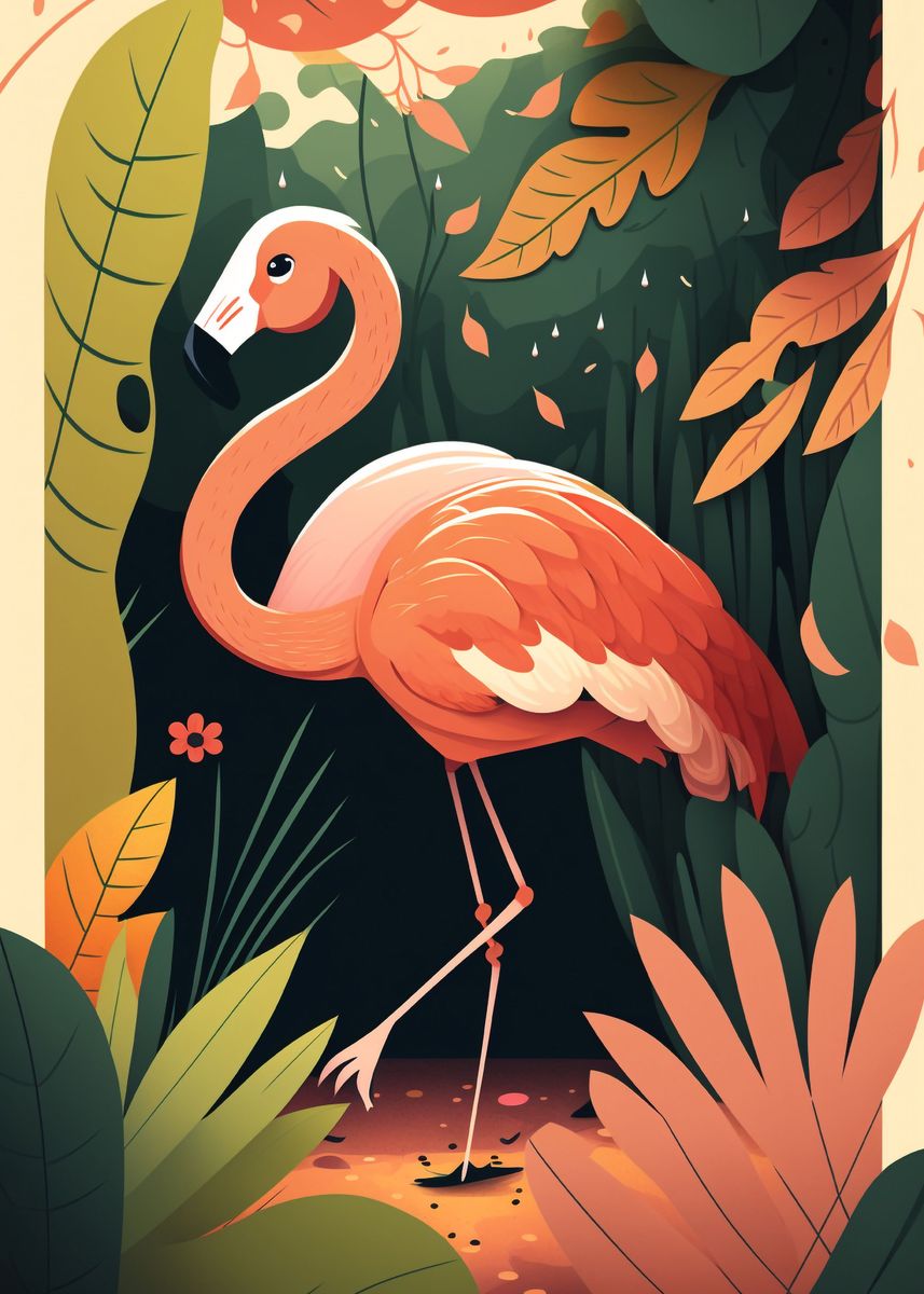 'Flam' Poster, picture, metal print, paint by Blackman Studio | Displate