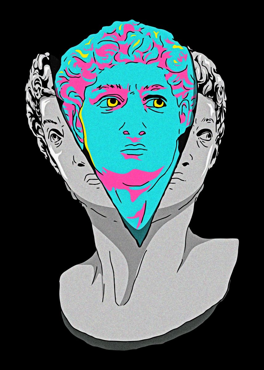 'Vaporwave Weirdcore' Poster, picture, metal print, paint by ...