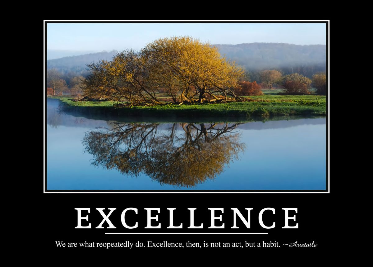'Excellence quotes' Poster by Muerller Inspiration | Displate
