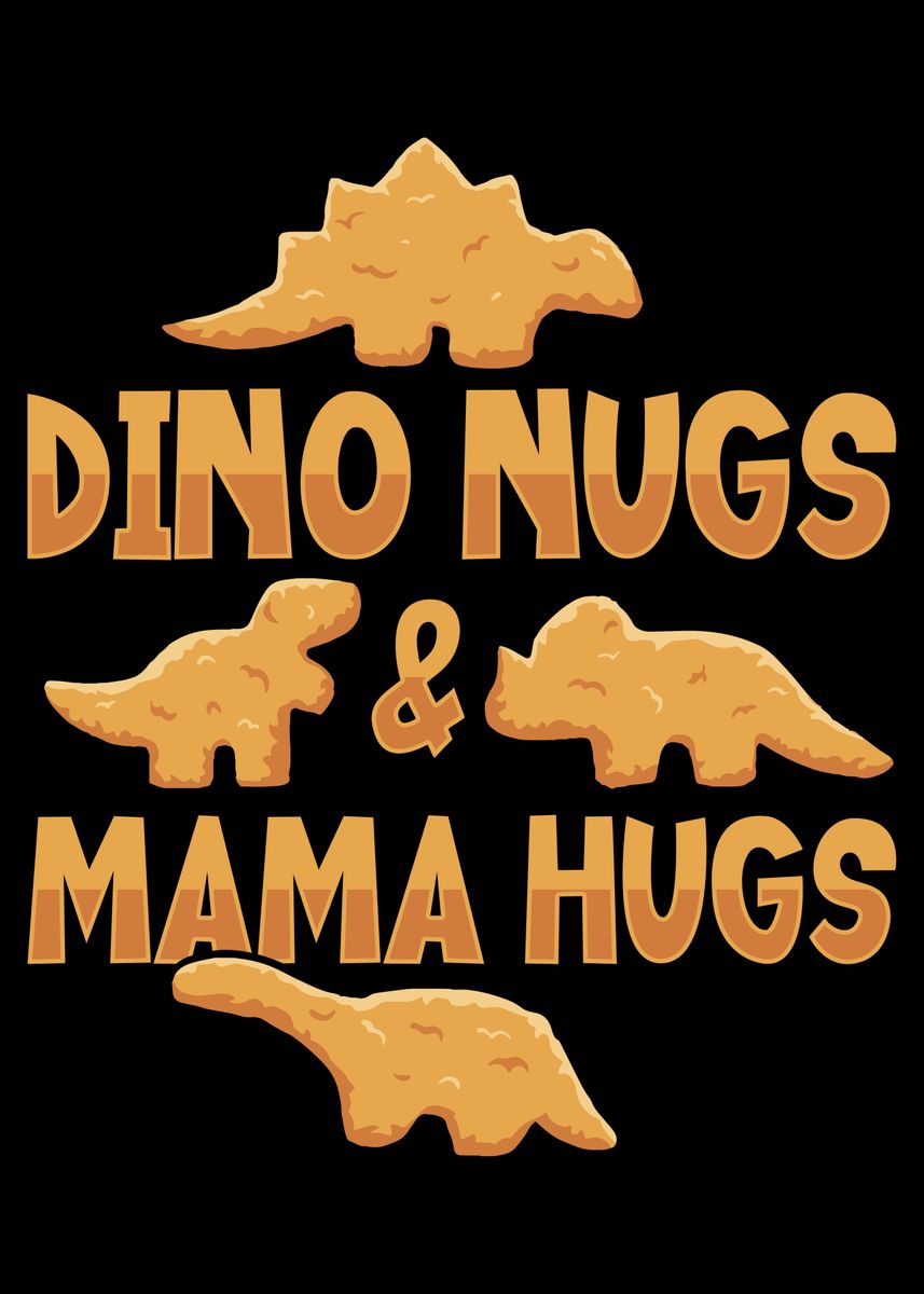 'Dino Nugs And Mama Nugs' Poster, picture, metal print, paint by ...