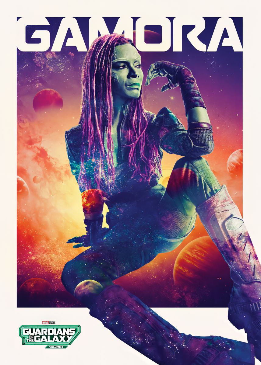 'Gamora' Poster, picture, metal print, paint by Marvel | Displate