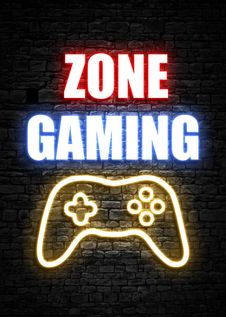 'Zone Gaming' Poster, picture, metal print, paint by Azlan Xavier ...