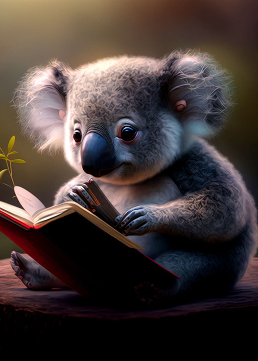 'Koala' Poster, picture, metal print, paint by Tiker Arts | Displate