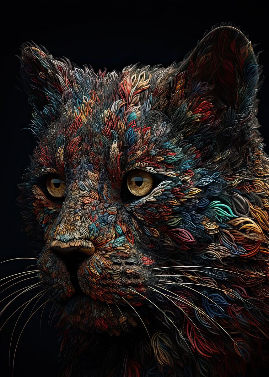 'Spotted Cat' Poster by Digital Wise Crafts | Displate