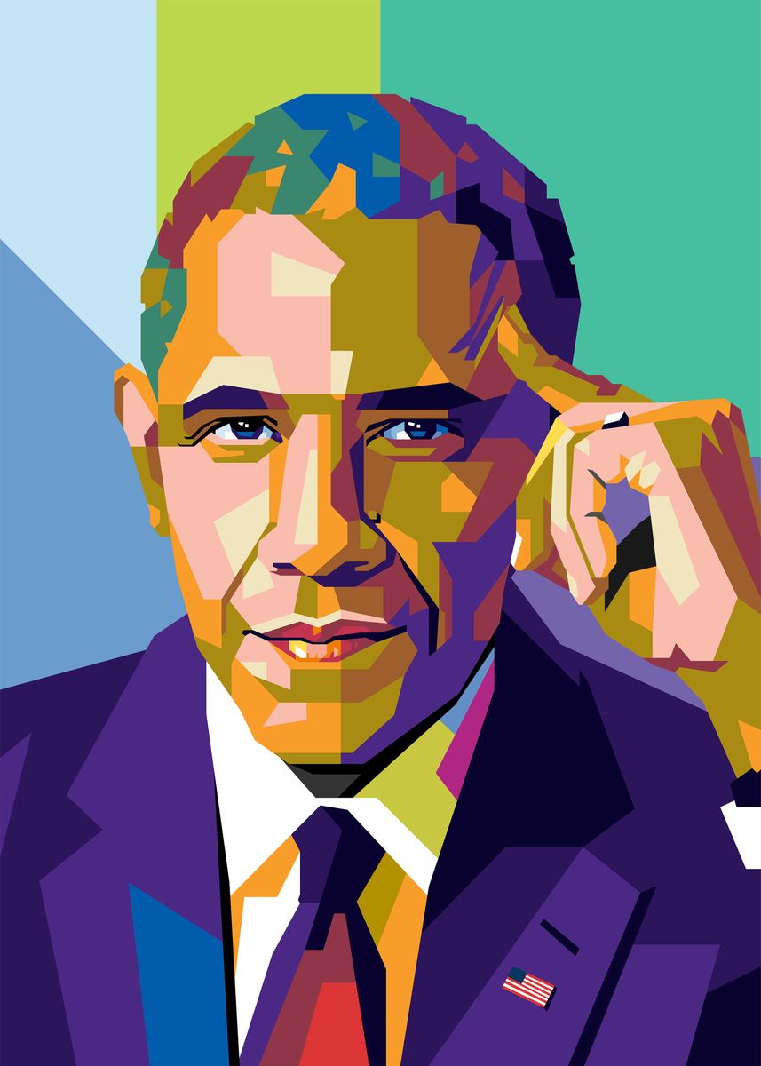 'Barack Obama' Poster, picture, metal print, paint by Erick Sato | Displate