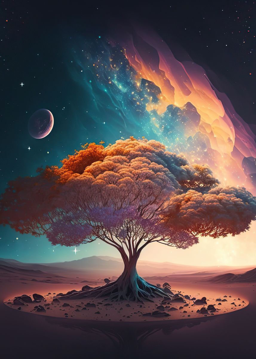 'Space Of Tree ' Poster, picture, metal print, paint by Elly Rodgers ...