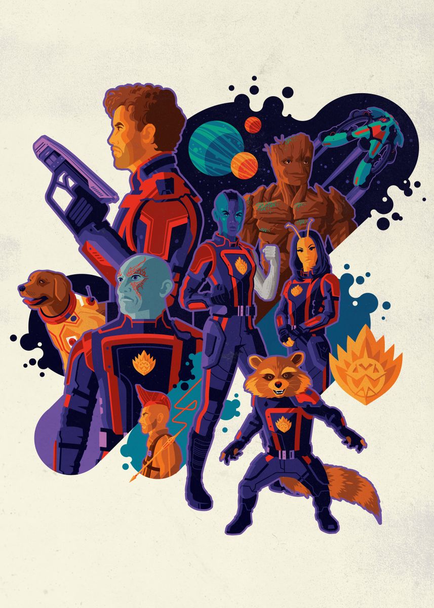 'Ravagers' Poster, picture, metal print, paint by Marvel | Displate