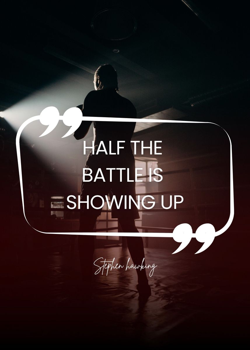 'Battle motivational quote' Poster by Vardi Creations | Displate
