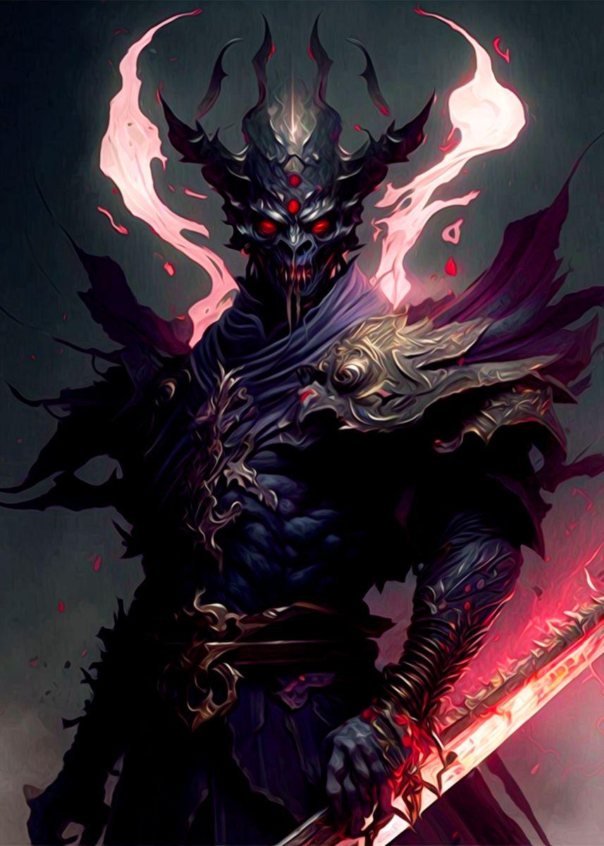 'Demon Warrior' Poster, picture, metal print, paint by nhatsk min | Displate