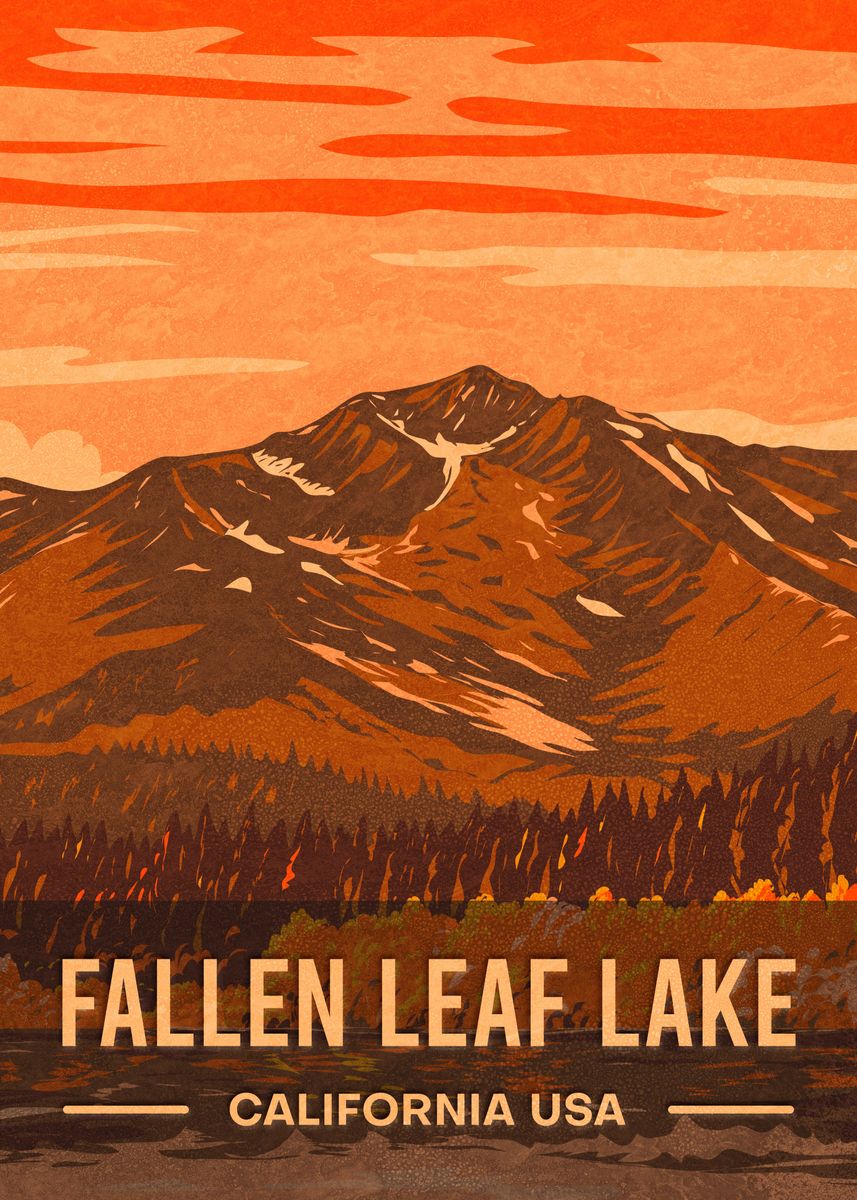 'Fallen Leaf Lake' Poster by Jordan Holmes | Displate