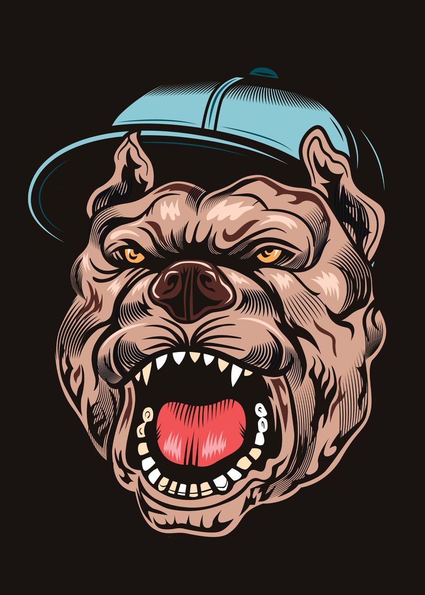 'Animal Dog' Poster, picture, metal print, paint by Artditisme | Displate