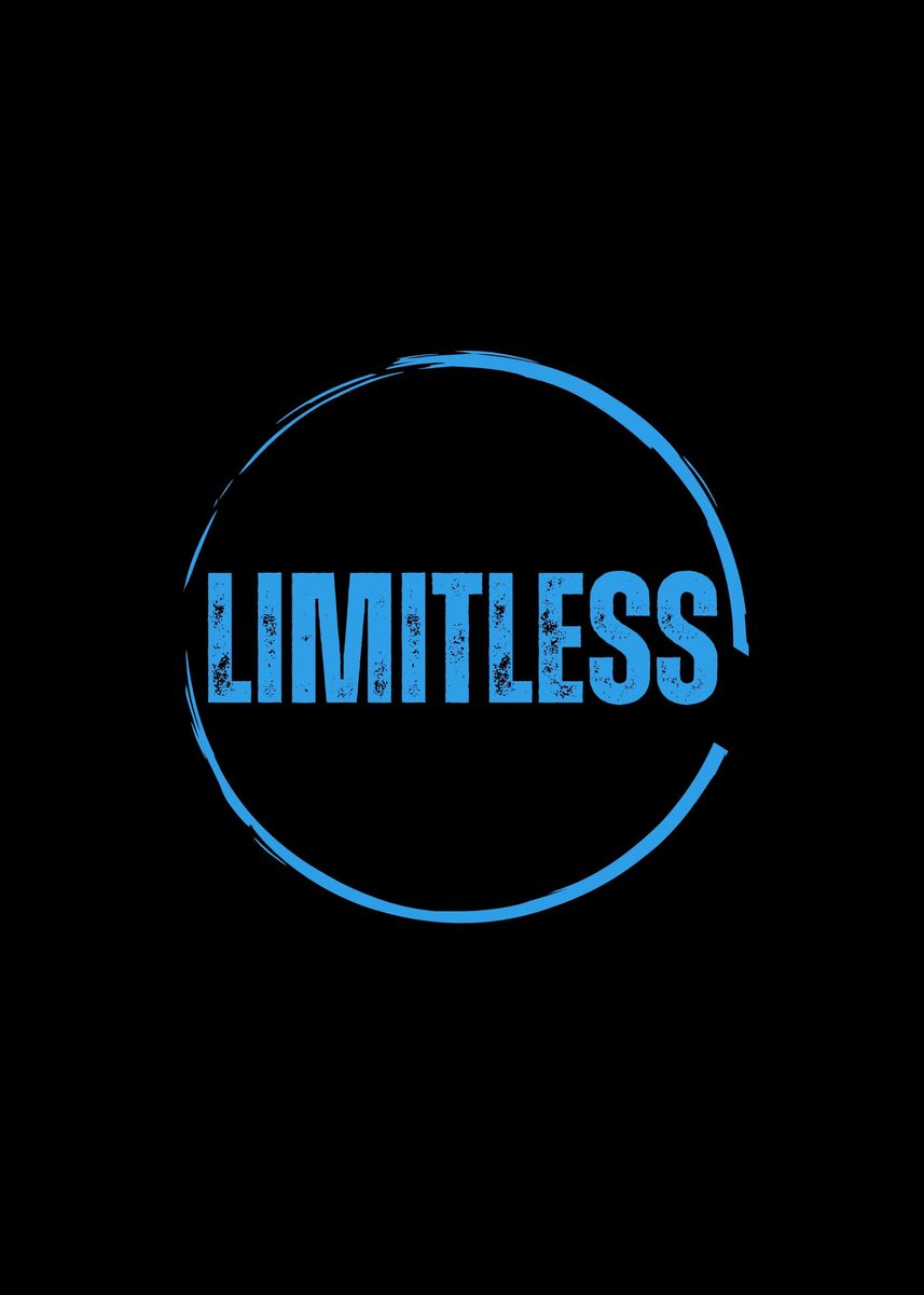 'Limitless Blue Circle' Poster by Millionaire Quotes | Displate