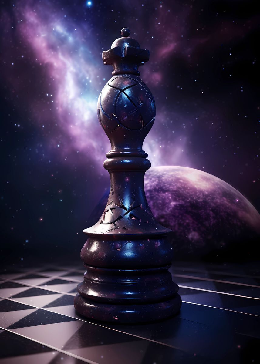 'Chess Galaxy Universe 2' Poster, picture, metal print, paint by ...