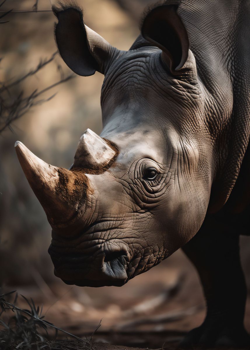 'Massive Rhinoceros' Poster by Zooscape Wildlife | Displate