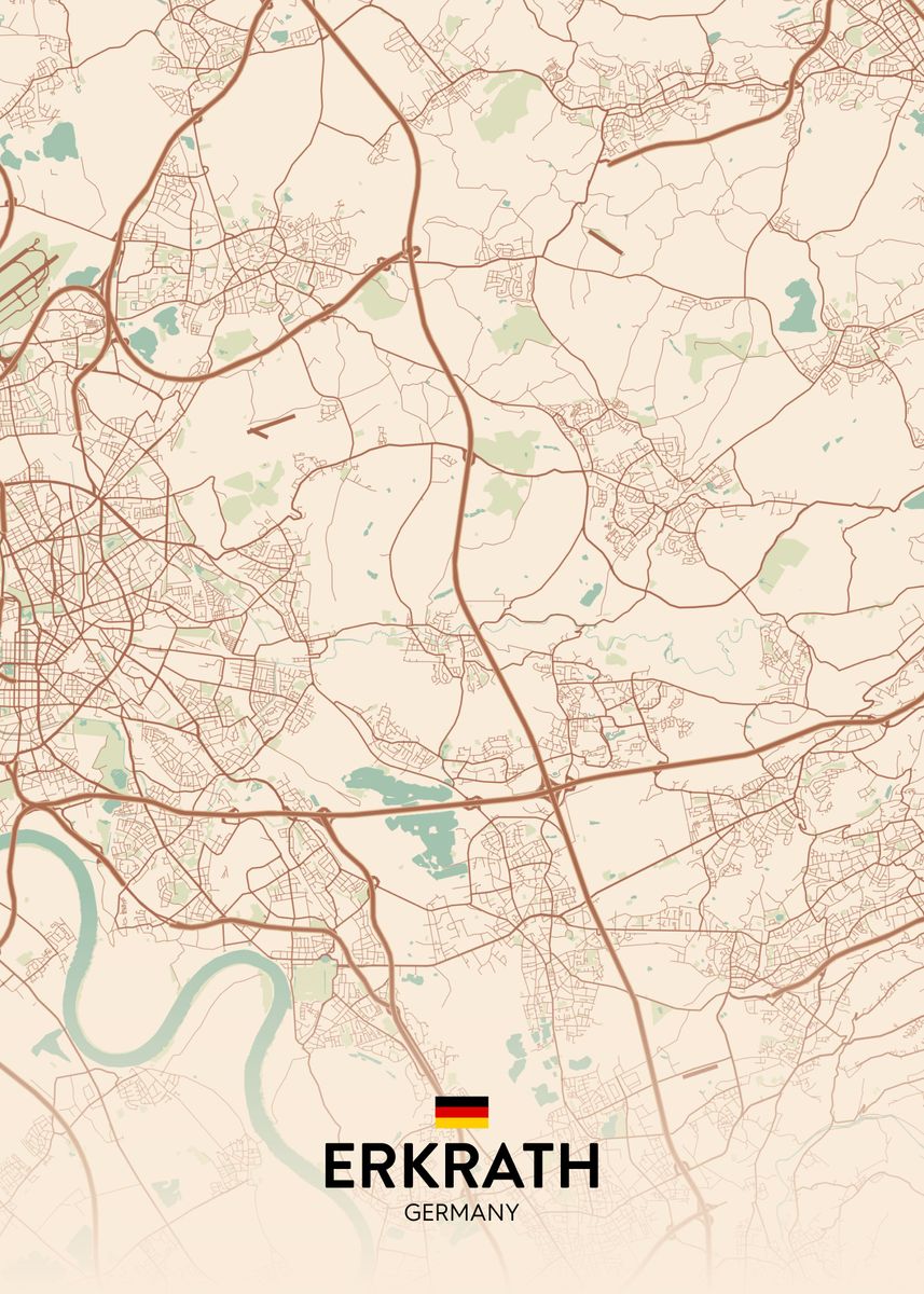 'Erkrath DE' Poster, picture, metal print, paint by IMR Designs | Displate