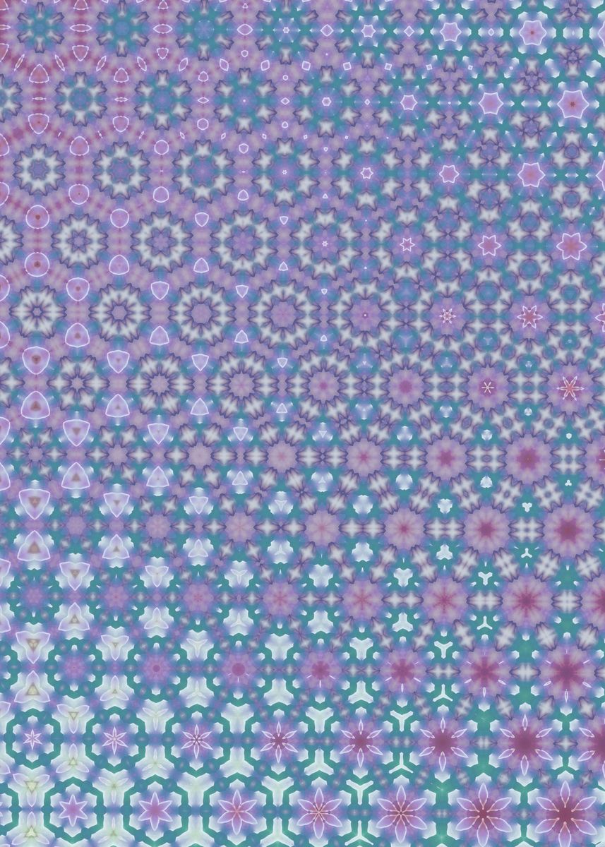 'Lilac blue morph pattern' Poster, picture, metal print, paint by Edy ...