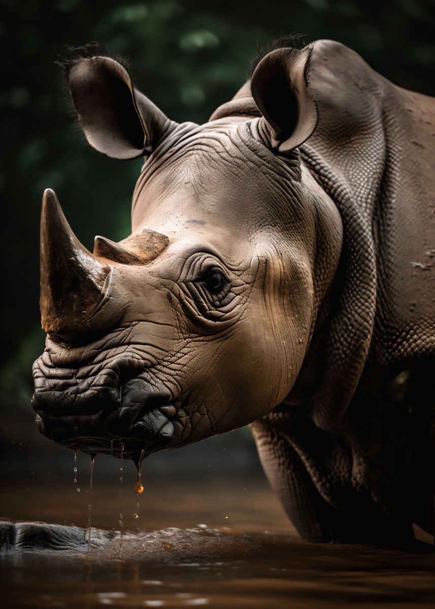 'Stunning Rhinoceros' Poster, picture, metal print, paint by Zooscape ...