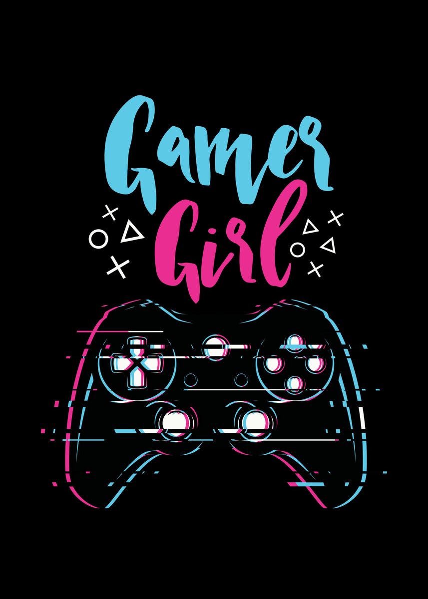 'Gamer Girl' Poster, picture, metal print, paint by ZS C O M M E R C E ...