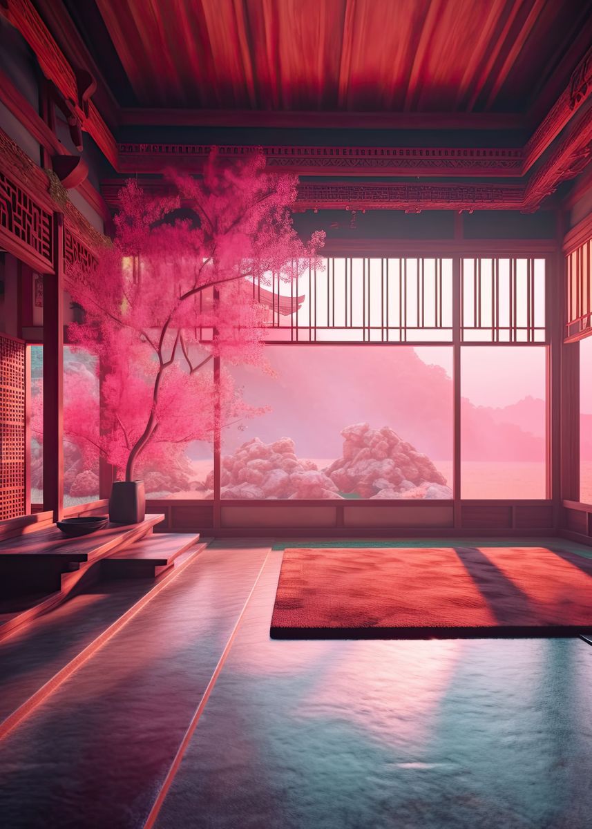 'Ancient Japanese Dojo' Poster, picture, metal print, paint by Morphic ...